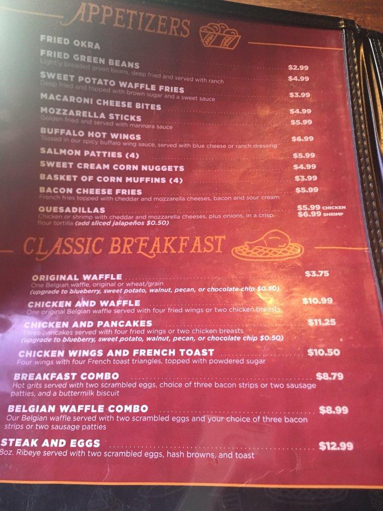 Menu at Kiki's Chicken and Waffles restaurant, Columbia, Parklane Rd
