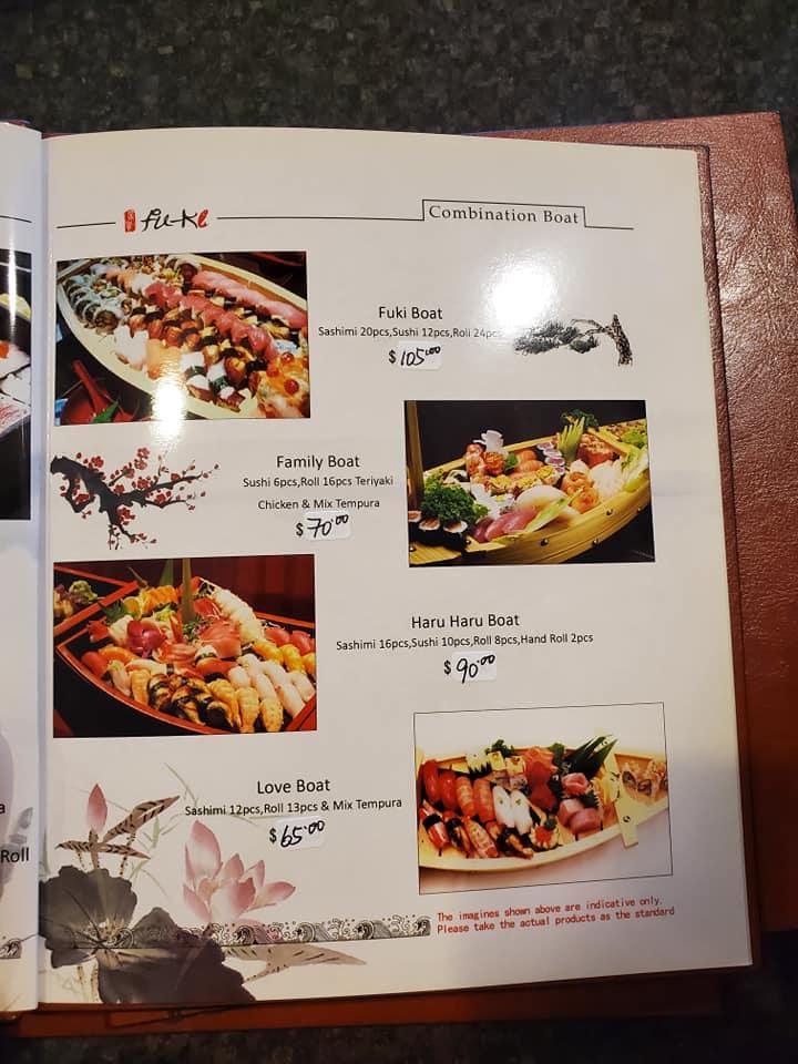 Menu at Fu-Ki Post Falls restaurant, Post Falls
