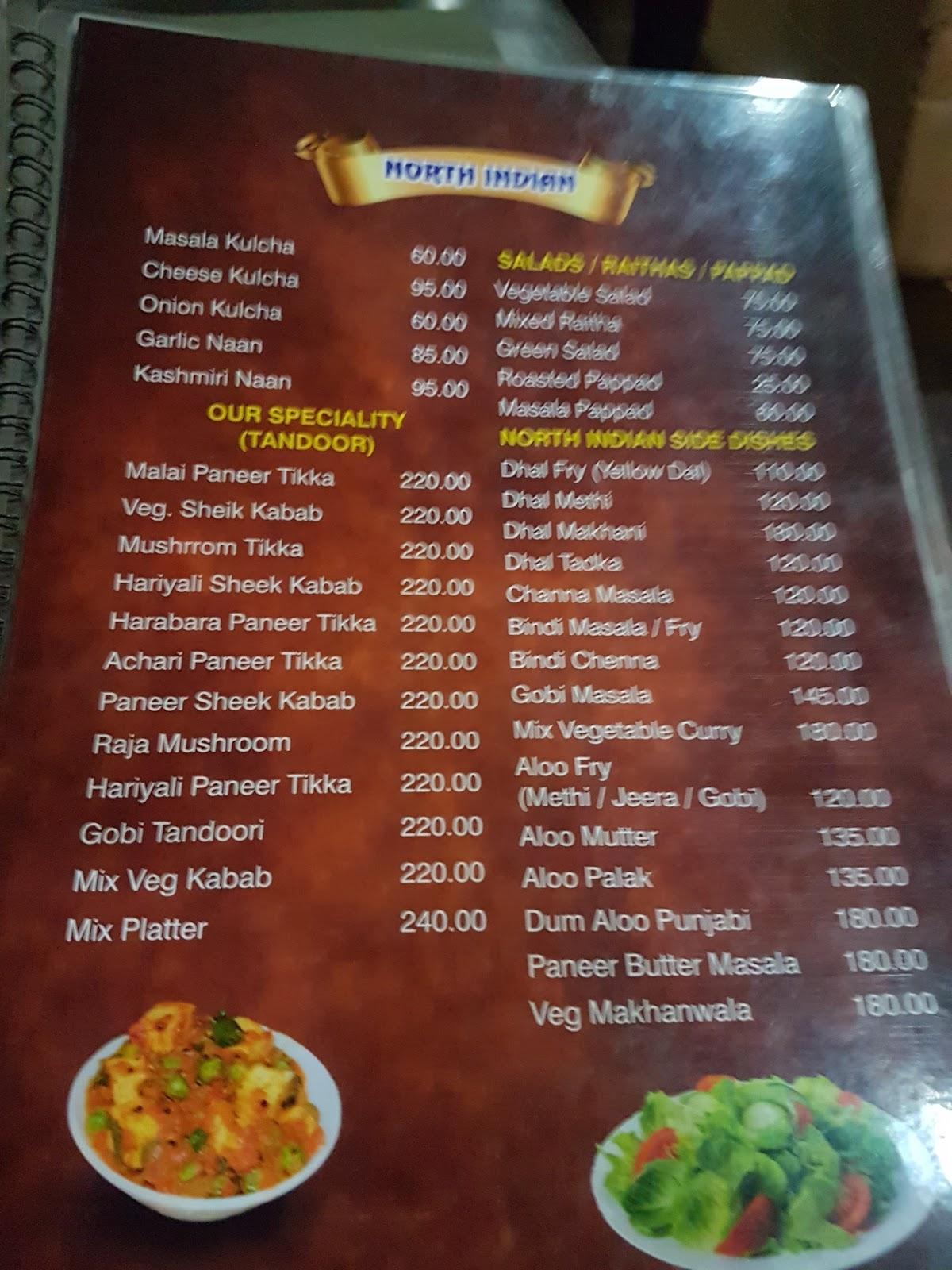 Menu at Navrang Restaurant, Chennai, First floor