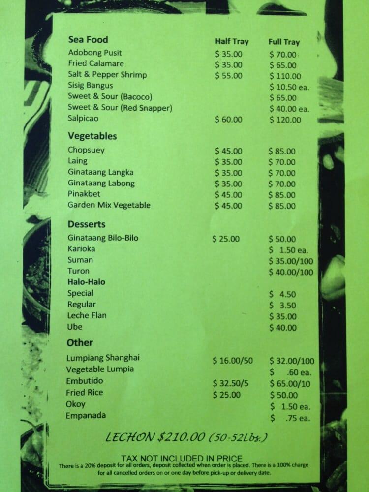 Menu at Jochi Resto Grill restaurant, Chula Vista