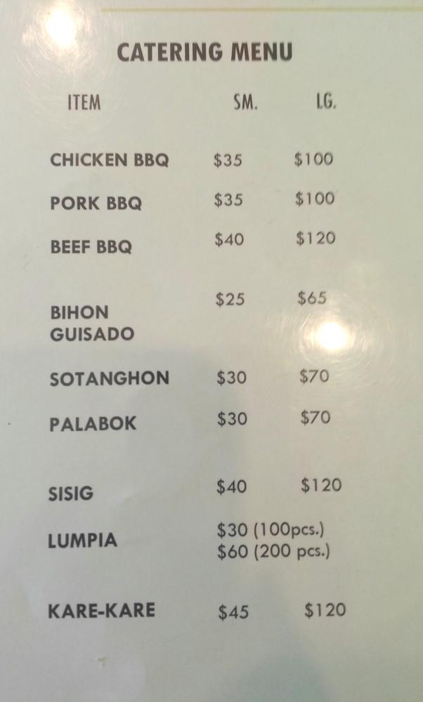 Menu at Nova's Grill Filipino Fast Food, Covina