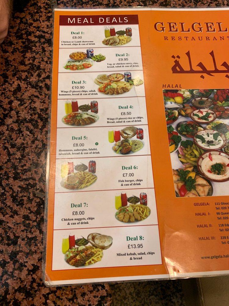 Menu at Halal Restaurant, London, 228 Edgware Rd
