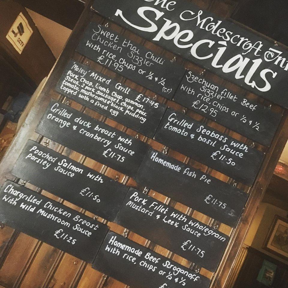 Menu at Molescroft Inn pub & bar, Beverley, 75 Molescroft Rd