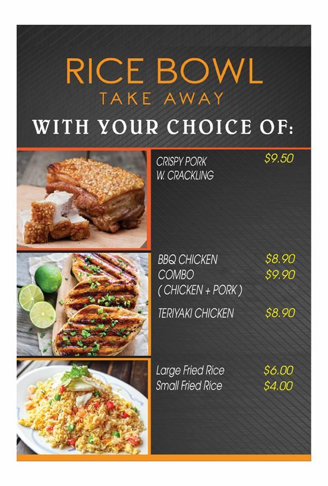 Menu at Saigon Meat Rolls restaurant, Mitchell Park