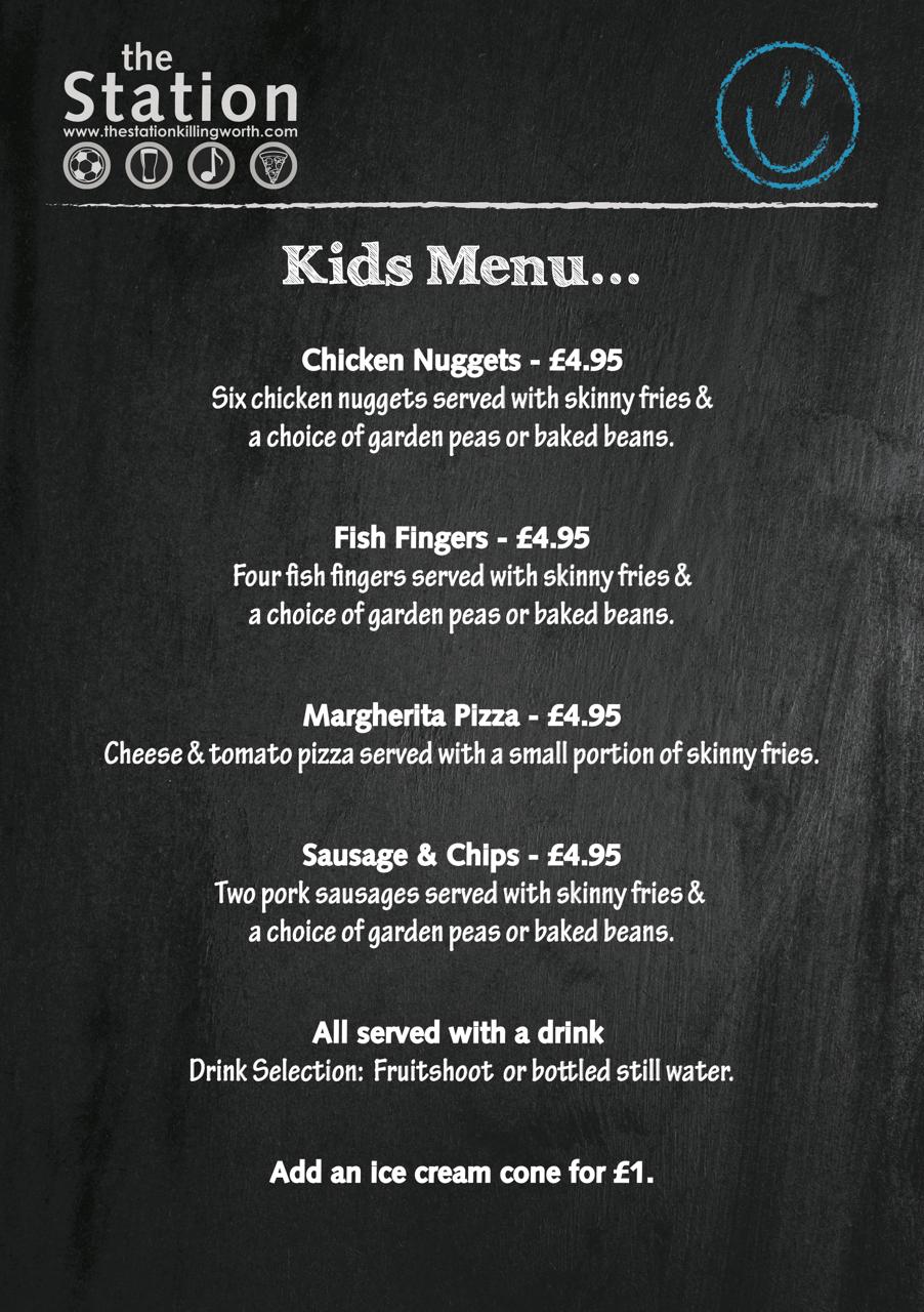 Menu at The Station pub & bar, Newcastle upon Tyne