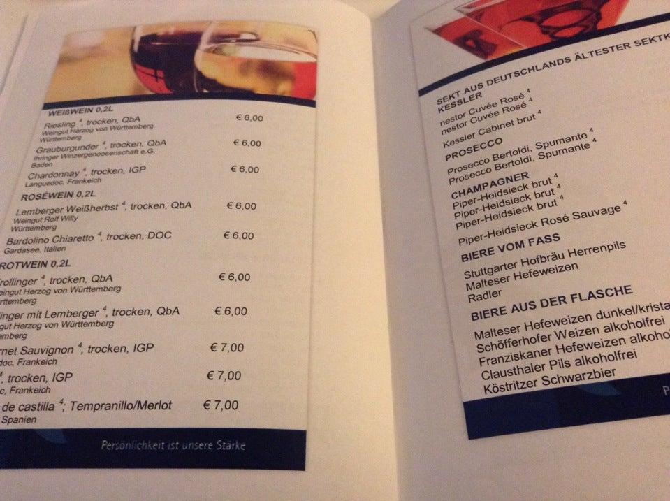 Speisekarte von nestor Hotel Ludwigsburg restaurant, Ludwigsburg