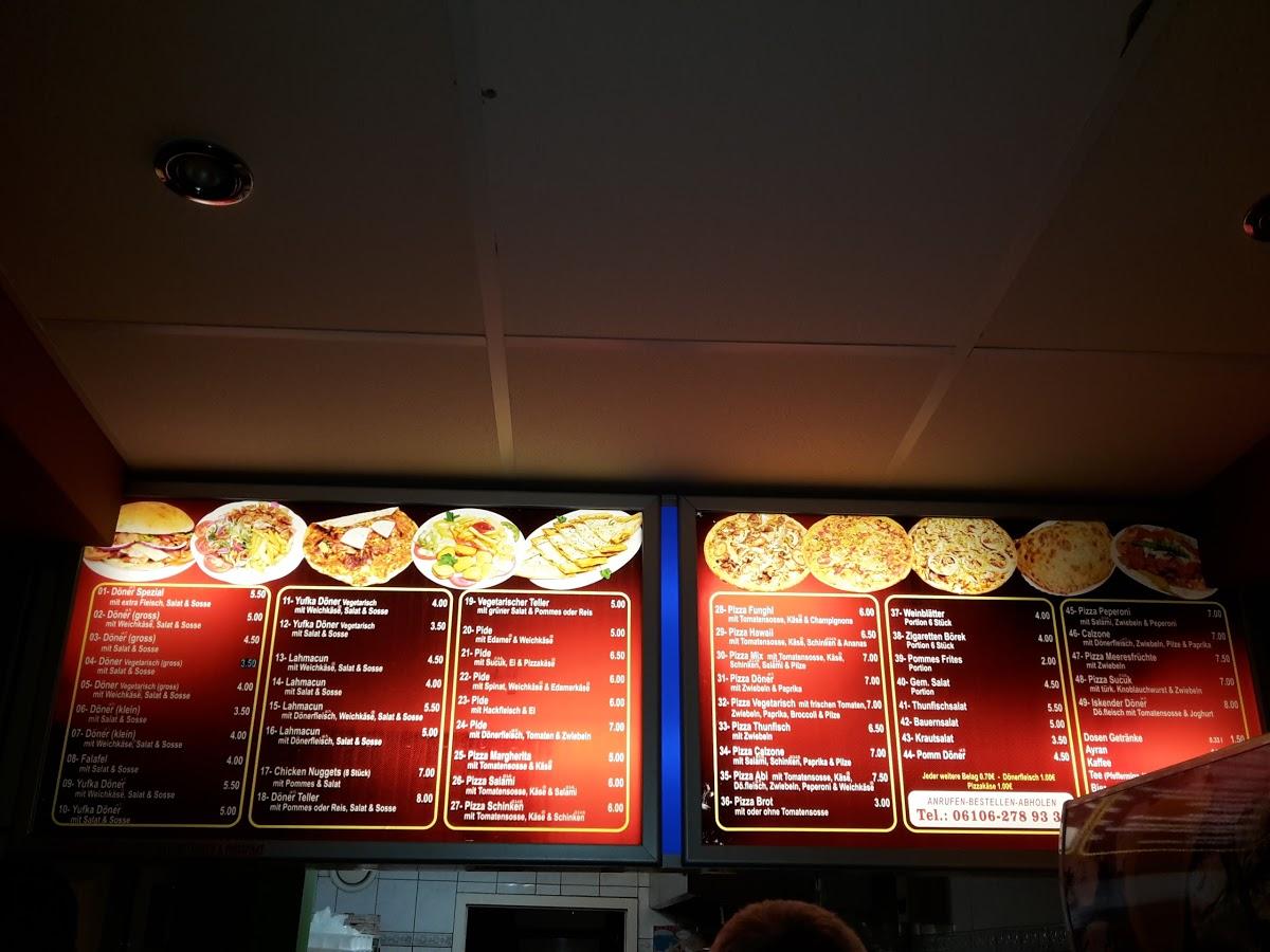 Menu at Abi Kebab Haus restaurant, Rodgau