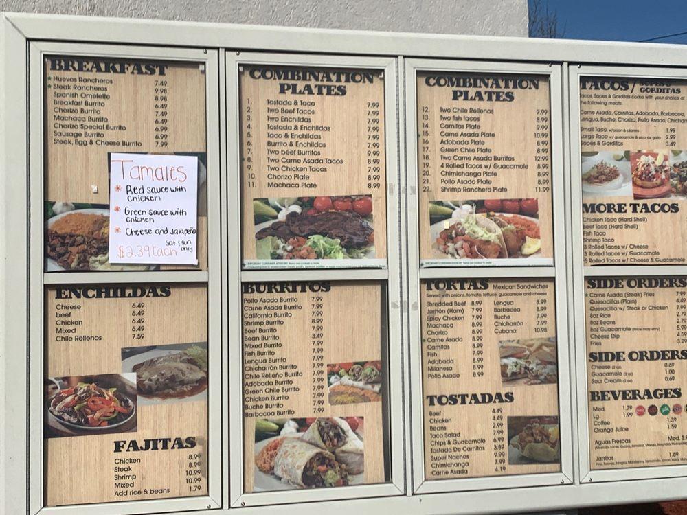 Menu at Los Cuates So-Cal Food - Drive-Thru restaurant, Raleigh ...