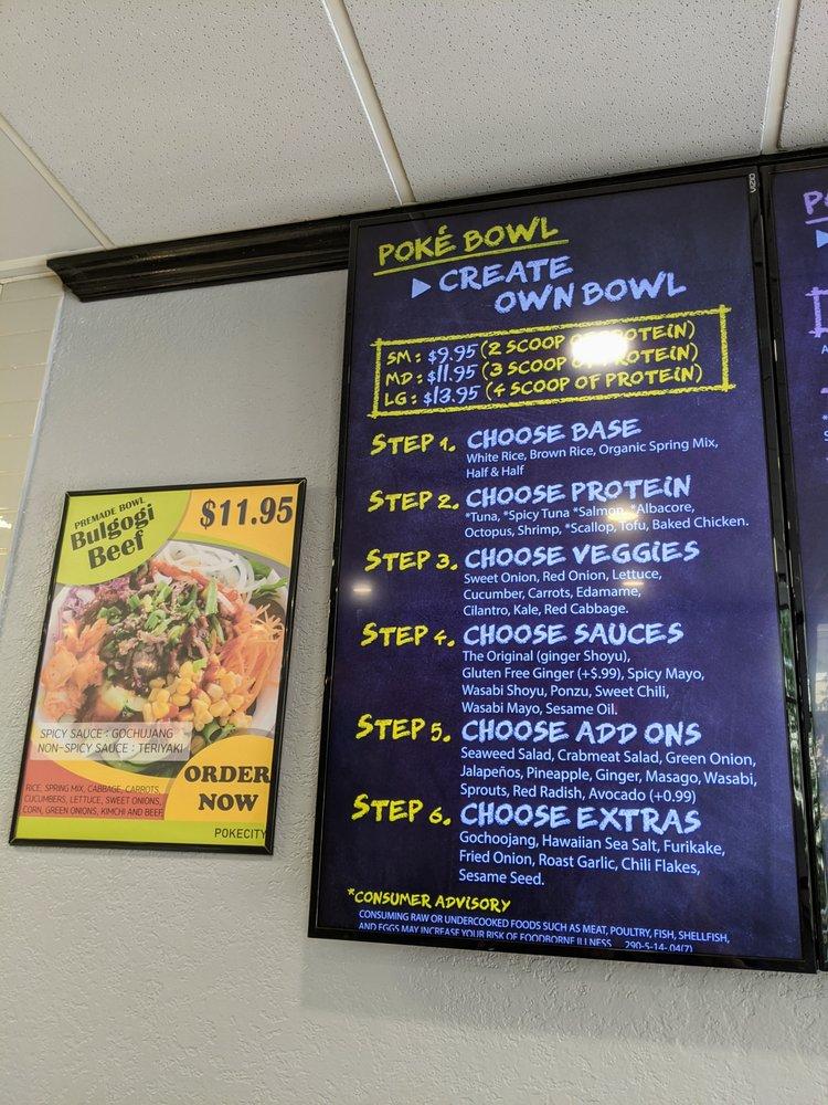 Menu at POKE CITY restaurant, Atlanta, 2221 Peachtree Rd NE