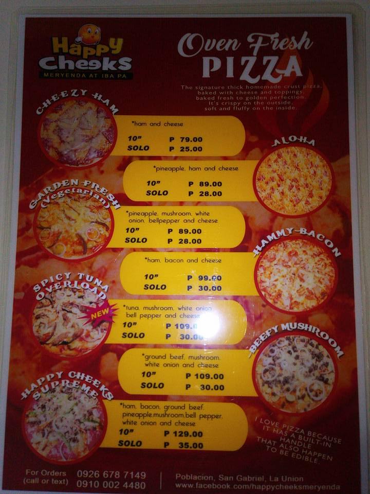 Menu at Happy Cheeks 2 restaurant, San Juan, South wing San Juan Gymnasium