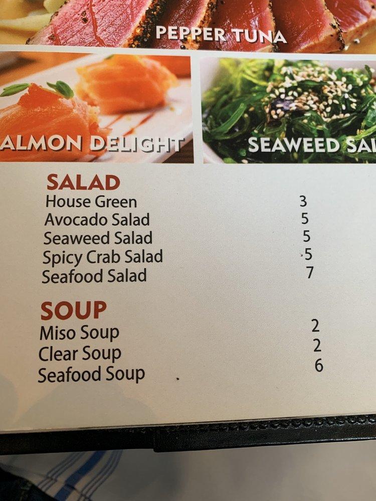 Menu at Kawa Japanese restaurant, Milwaukee, 325 W Silver Spring Dr