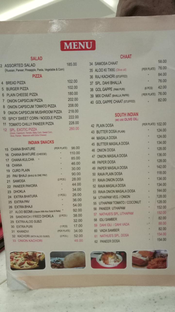 Menu at B.D. Foods, Panipat