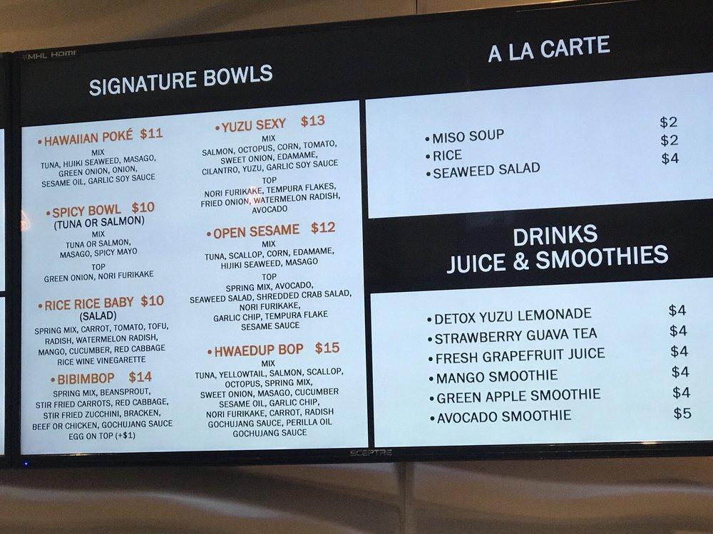 Menu at Think Poké desserts, Fort Walton Beach
