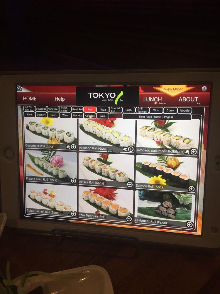 Menu at Tokyo 1 restaurant, Kelowna