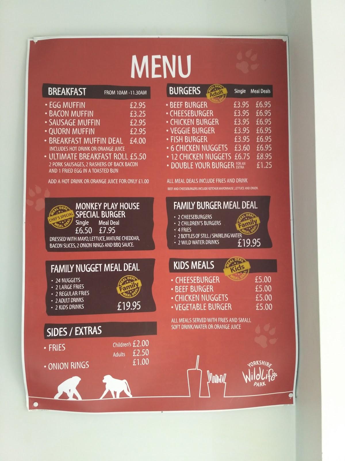 Menu at Safari Café cafe, Doncaster, Hurst Ln
