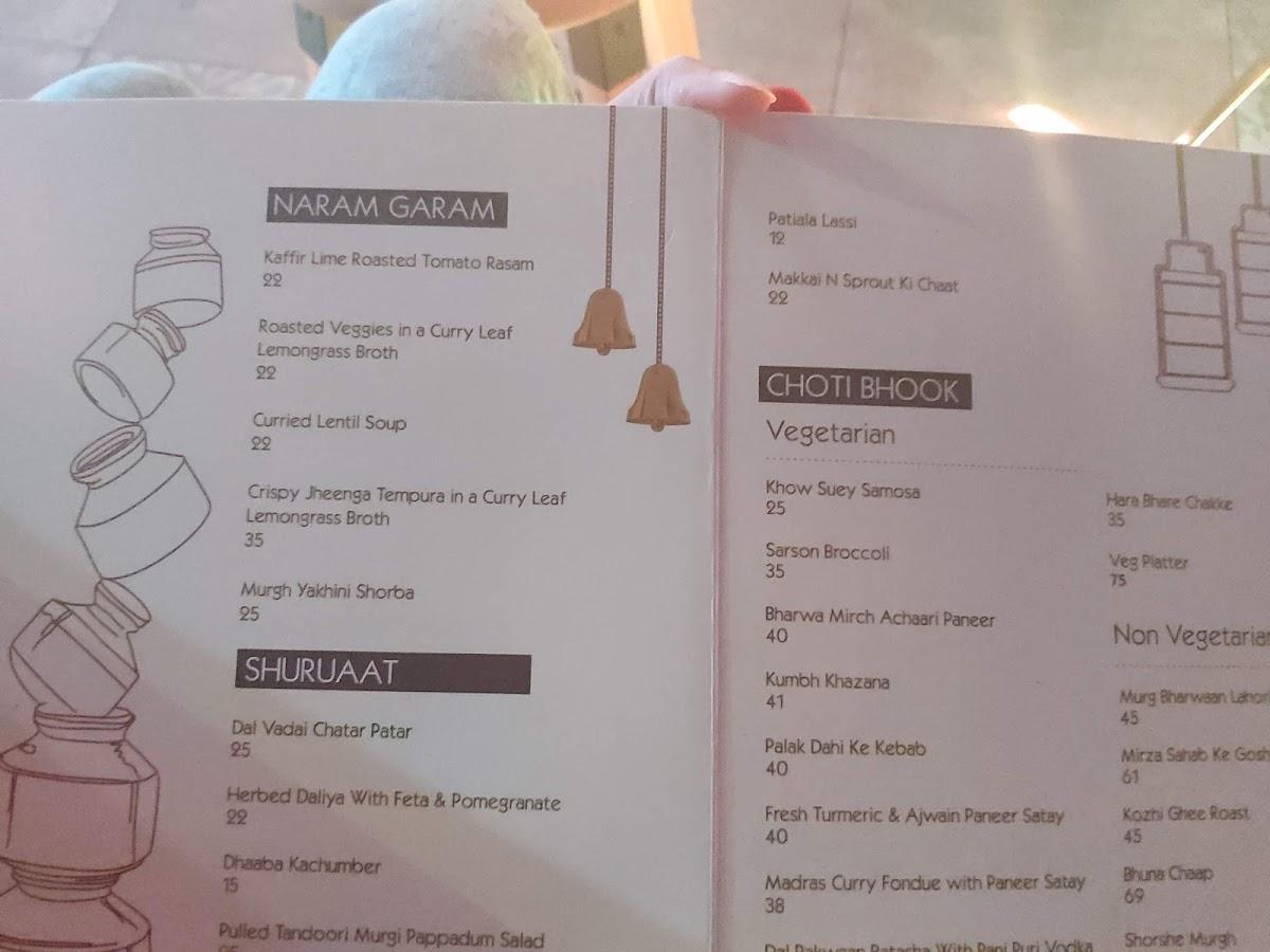 Menu at Tanatan Dubai restaurant, UAE