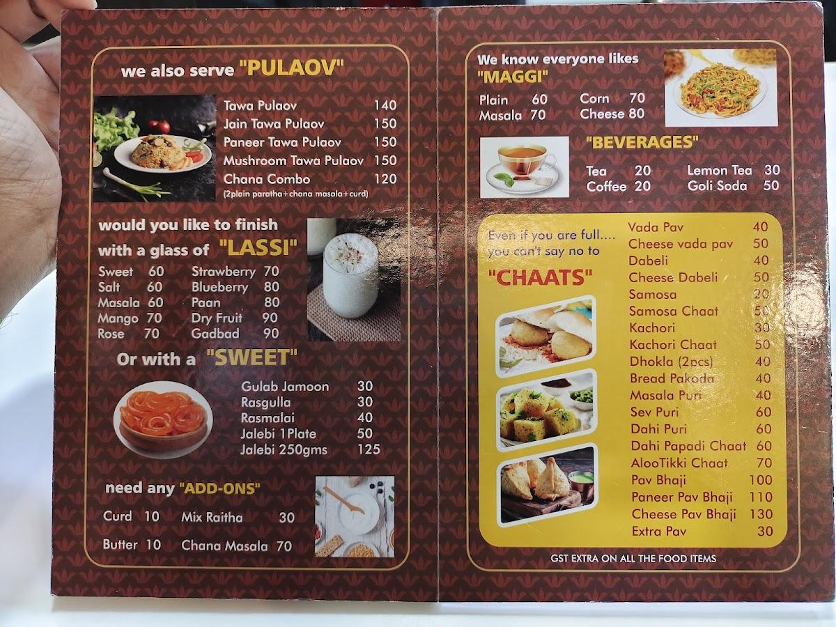 Menu at Rishi’s Paratha Plaza Sanjay Nagar, Bengaluru