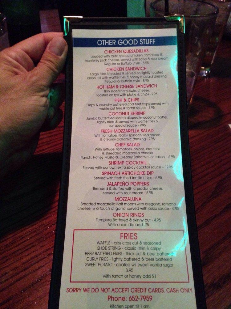 Menu at Bar-Bill Tavern, East Aurora, 185 Main St