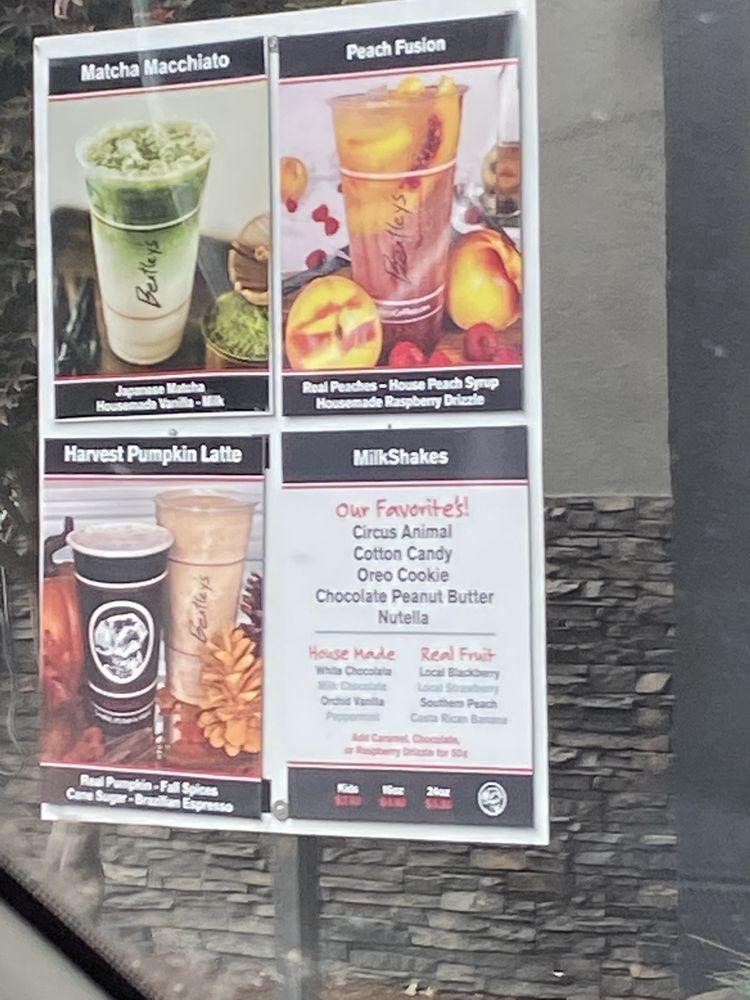 Menu at Bentley's Coffee restaurant, Salem, Mission St SE