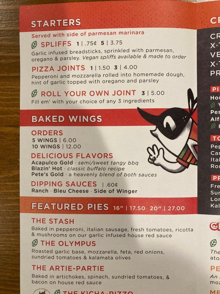 Menu at The Pizza Joint pizzeria, El Paso, N Mesa St STE F