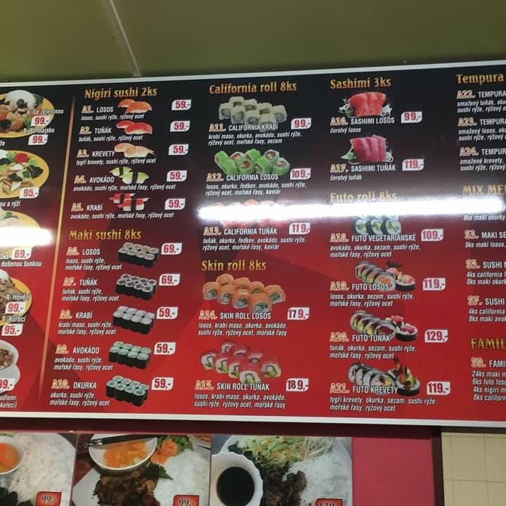 Menu at ASIA FAST FOOD, Kladno