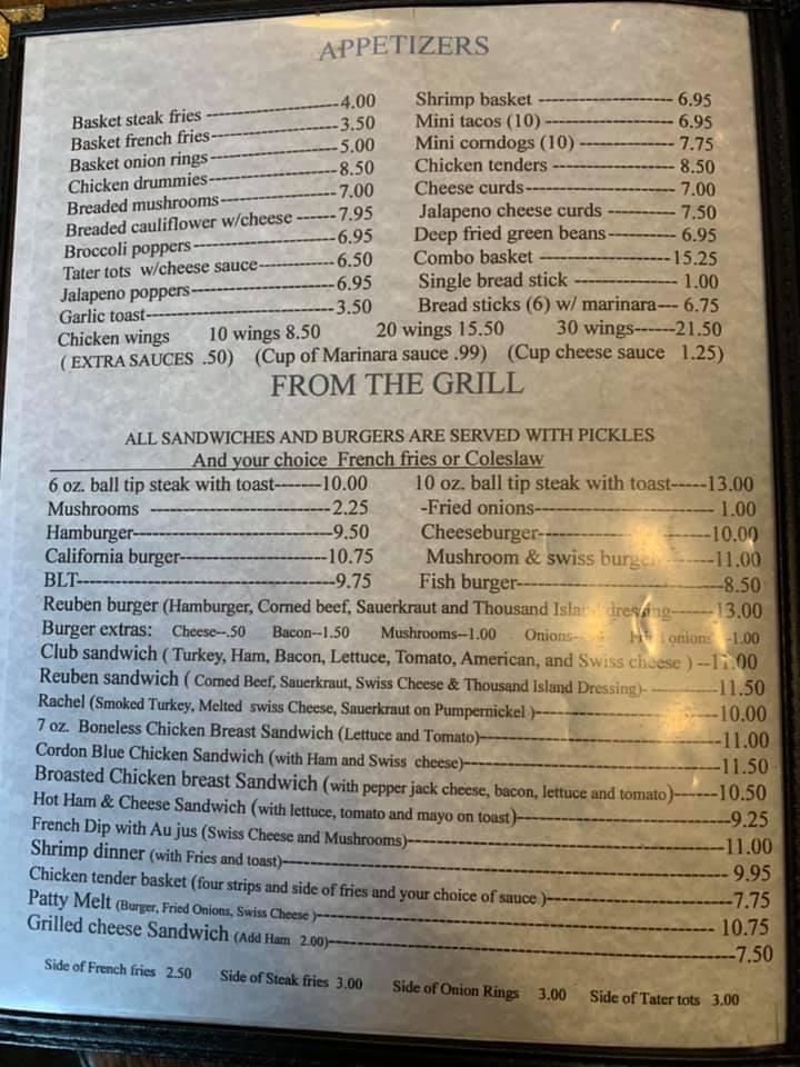 Menu at Duff's Tavern on Main pub & bar, Vermillion