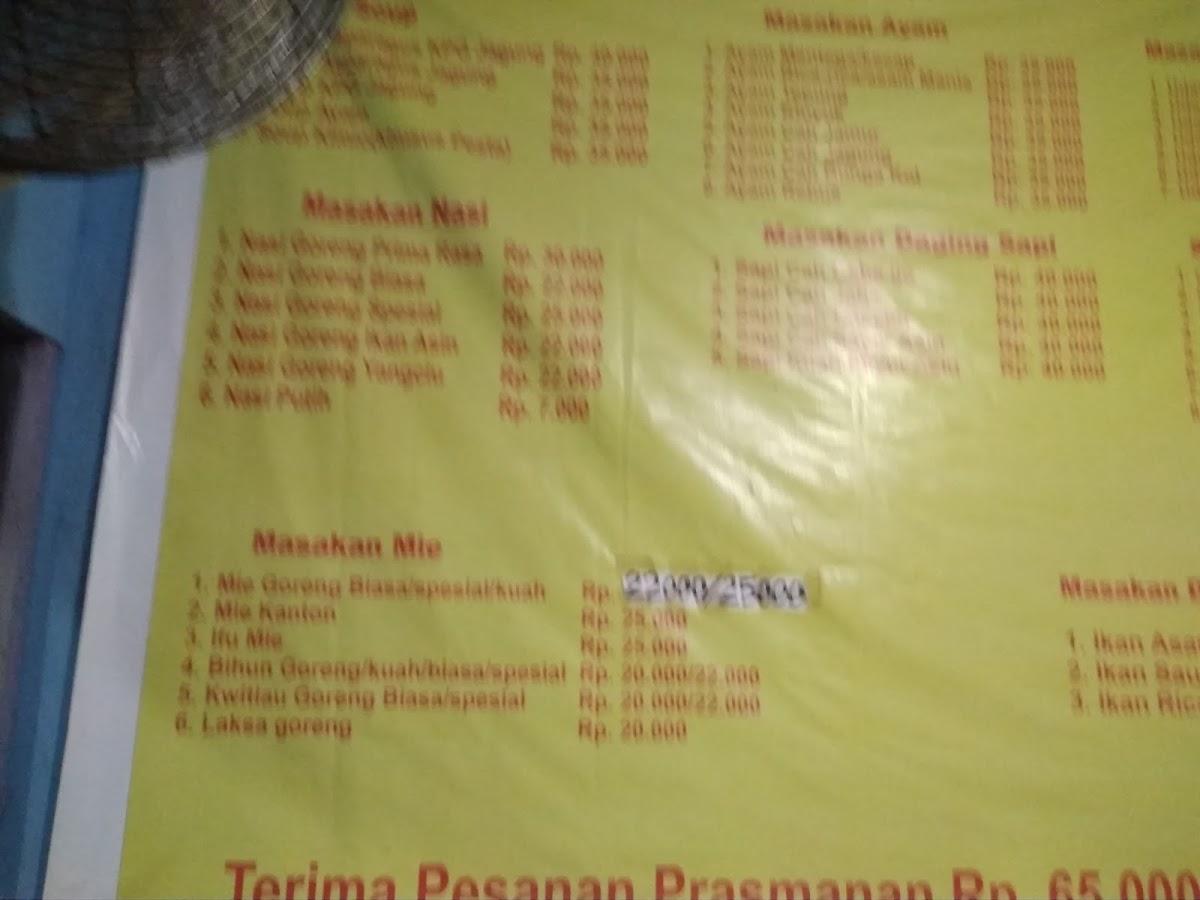 Carta del restaurante Kompleks 24 Rumah Makan Prima Rasa, Jayapura