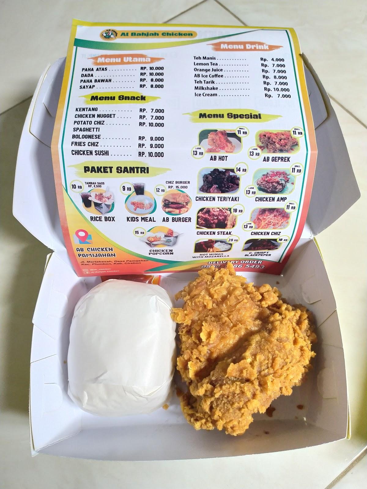 Menu at AB Chicken Pamijahan restaurant, Plumbon