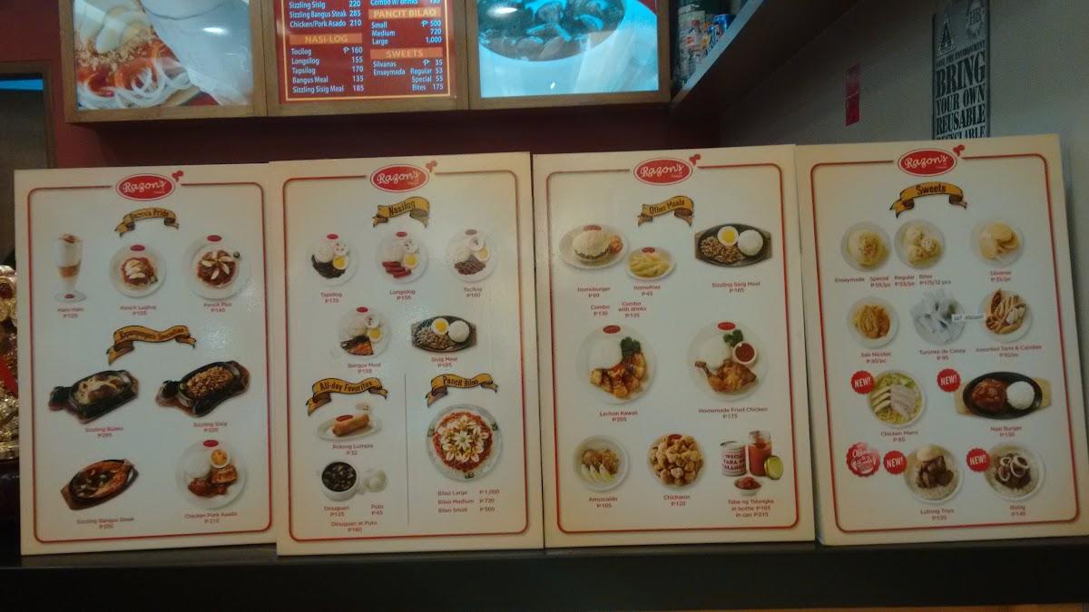 Menu at Razon's of Guagua restaurant, Quezon City, Lower Ground Level