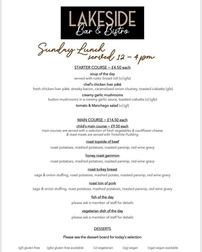 Menu at @Stanton Lakes restaurant, Stoney Stanton