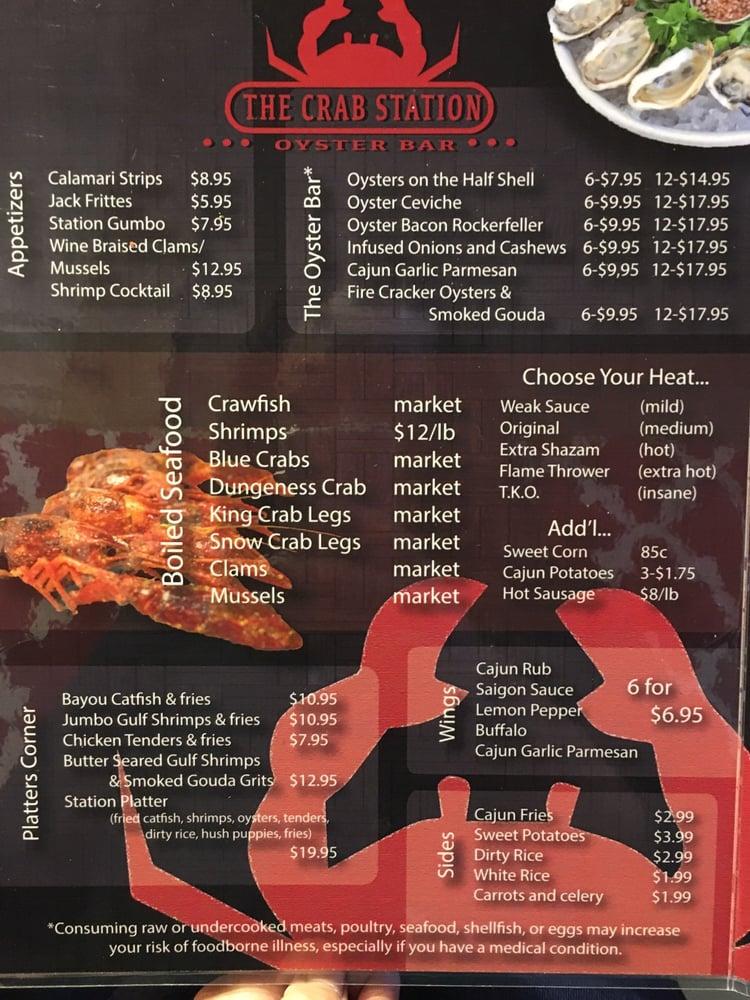 Menu at The Crab Station - Walnut Dallas pub & bar, Dallas, Walnut St #270
