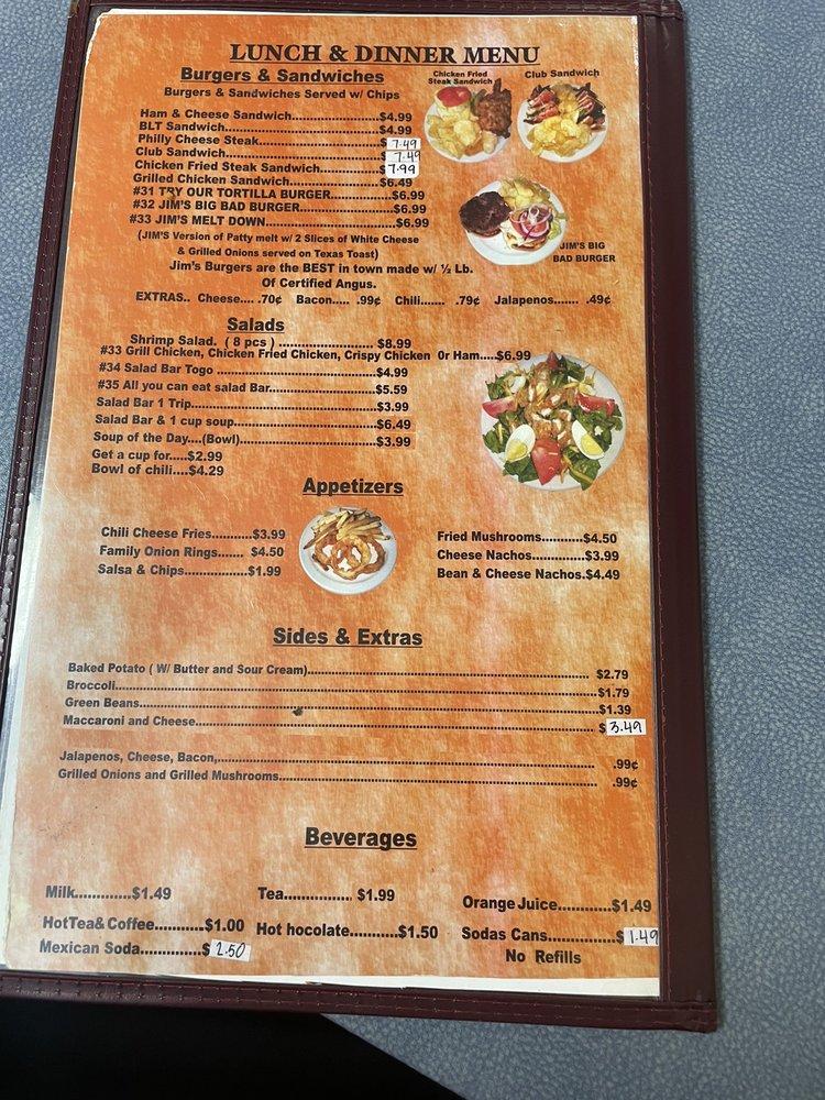 Menu at Cow Palace restaurant, Gonzales, 342 US-90 ALT W