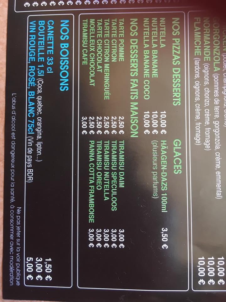 Menu au PIZZA LOL pizzeria, Marseille