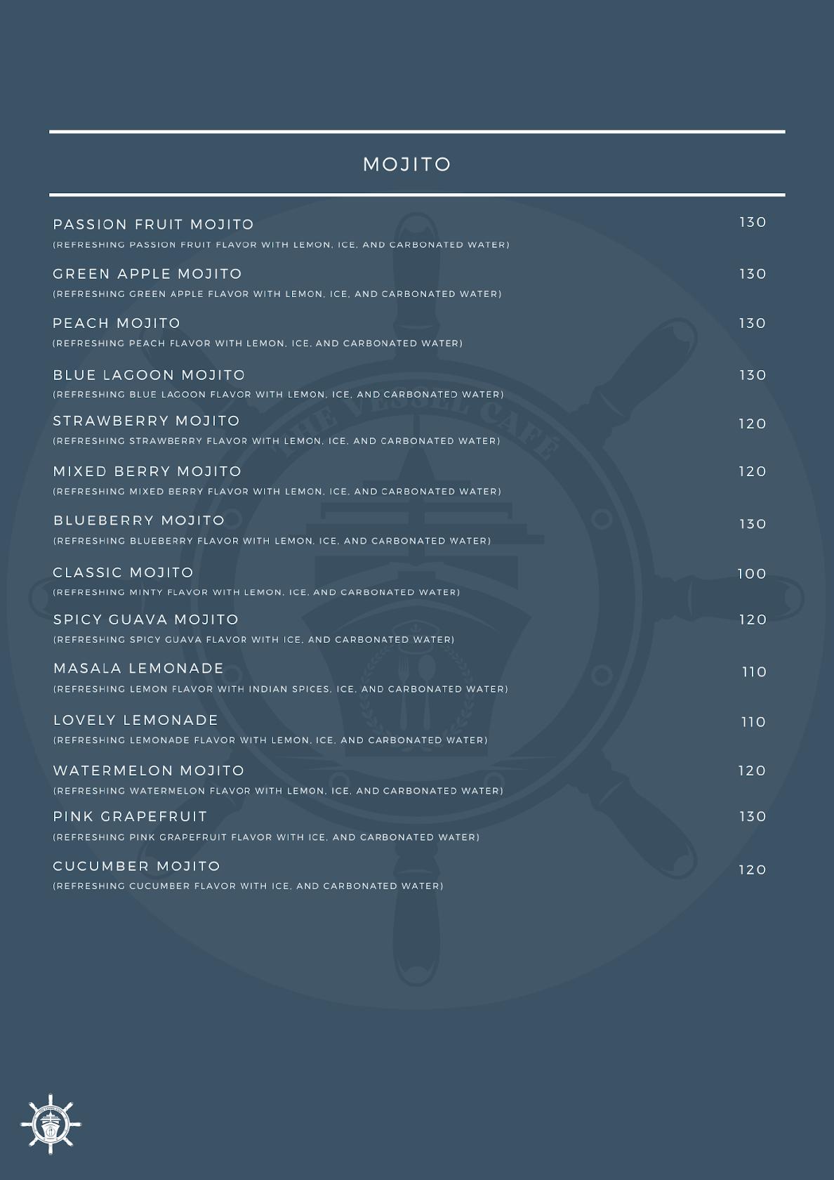 Menu at The Vessel Cafe, Nashik
