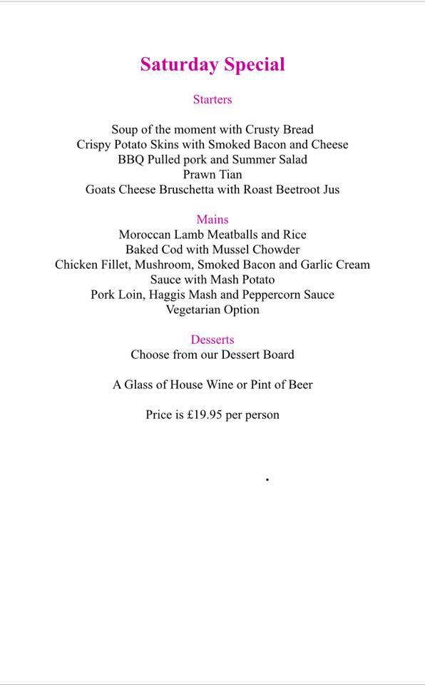 Menu at Anglers Arms pub & bar, Choppington
