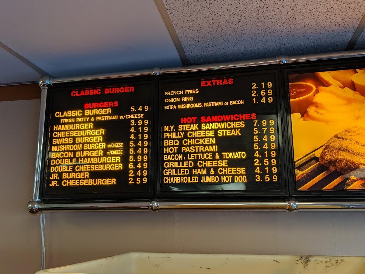 Menu at Classic Burger restaurant, San Lorenzo