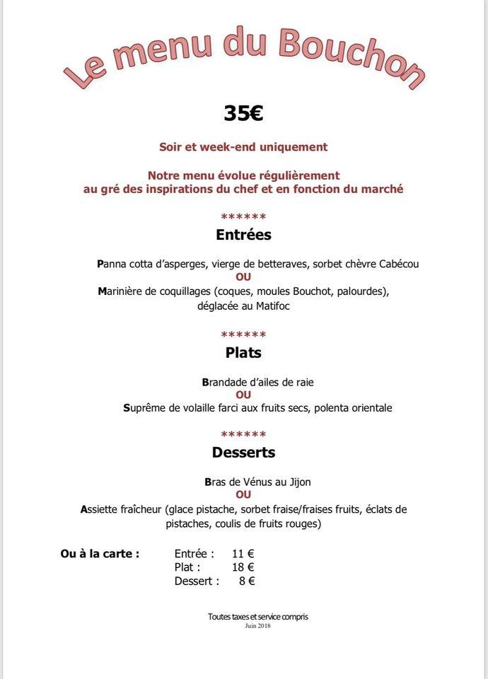 Menu au LE BOUCHON CATALAN restaurant, Canet-en-Roussillon
