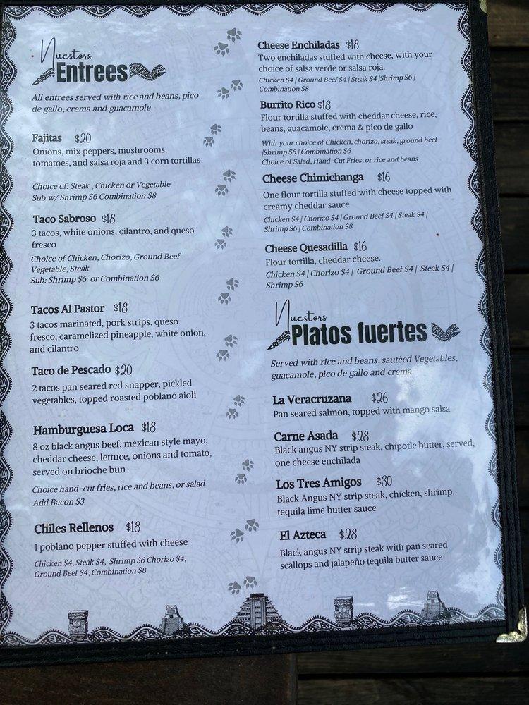 Menu at The Bear Café desserts, Woodstock