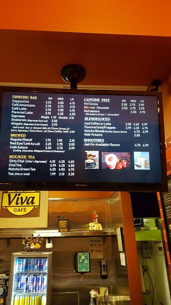 Menu at Viva Cafe, Las Vegas, 3528 S Maryland Pkwy #314