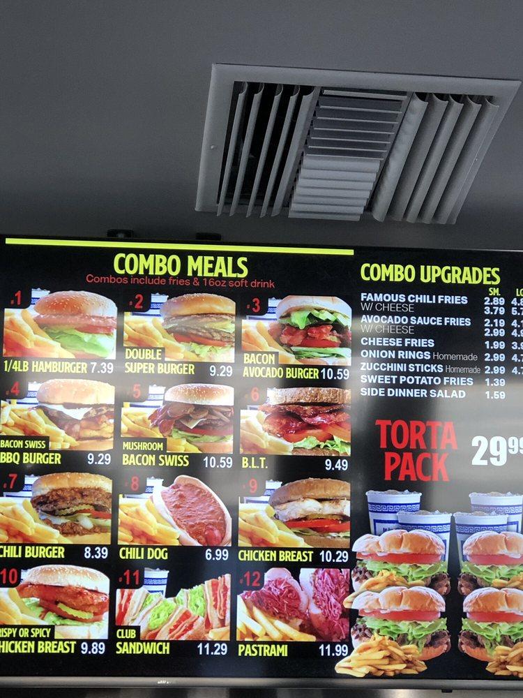 Menu at Michael's Super Burgers restaurant, Whittier