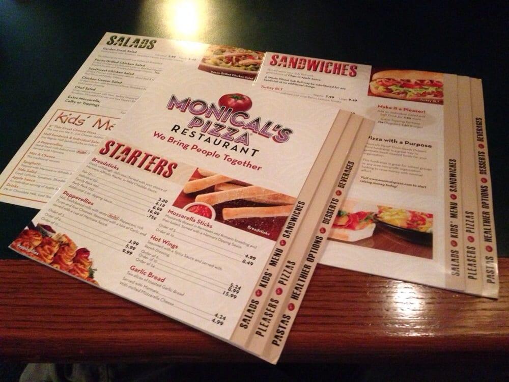 Menu at Monical's Pizza pizzeria, Manteno, 199 Southcreek Dr