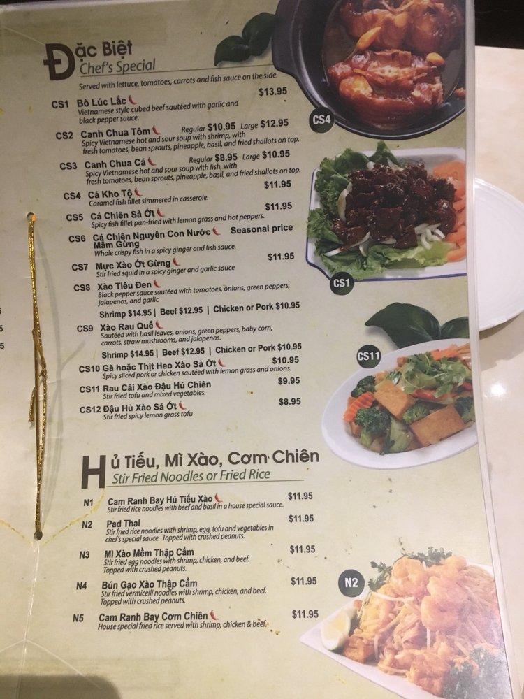 Menu at Cam Ranh Bay Pho & Grill restaurant, Silver Spring