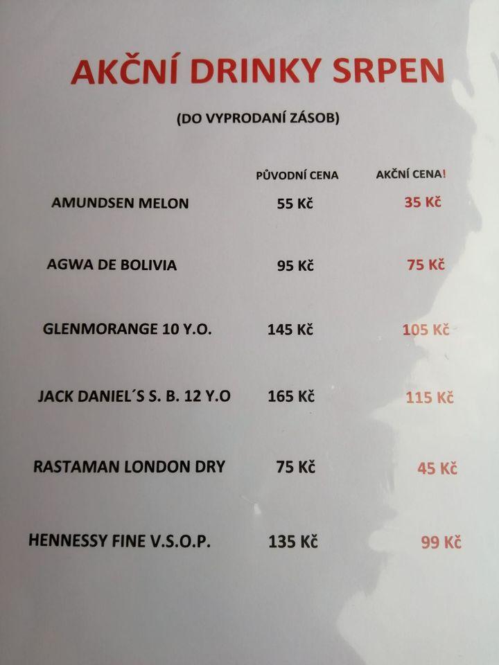 Menu at Cocktail Bar B3, Prague