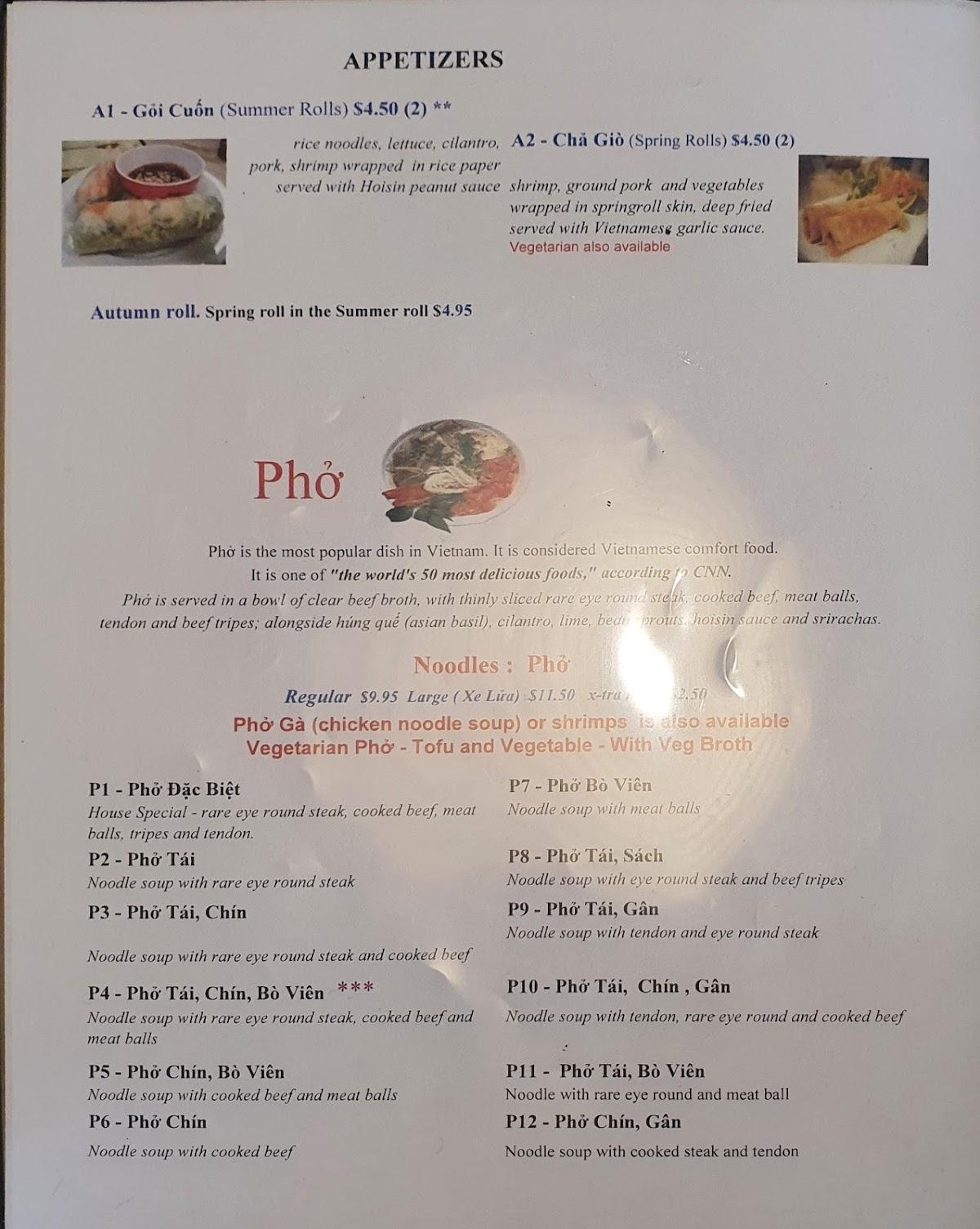 Menu at Phở Lucky - Novi restaurant, Novi