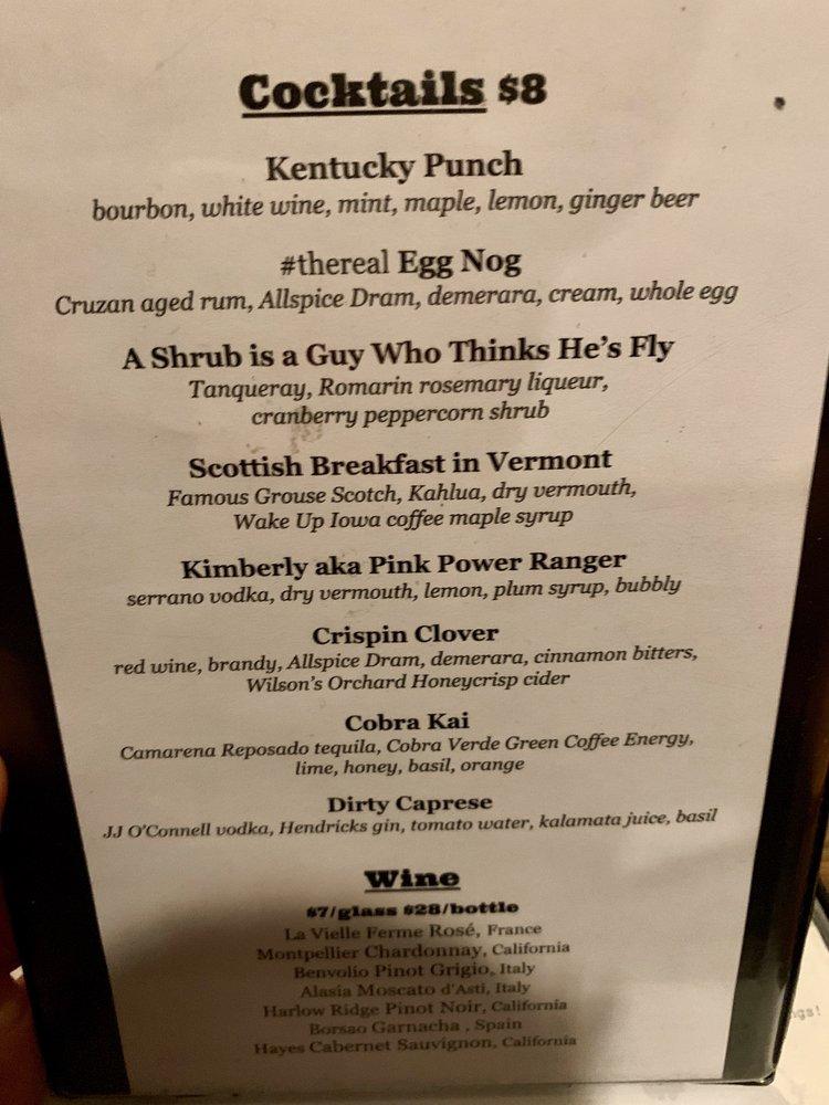 Carta del pub y bar The Map Room, Cedar Rapids