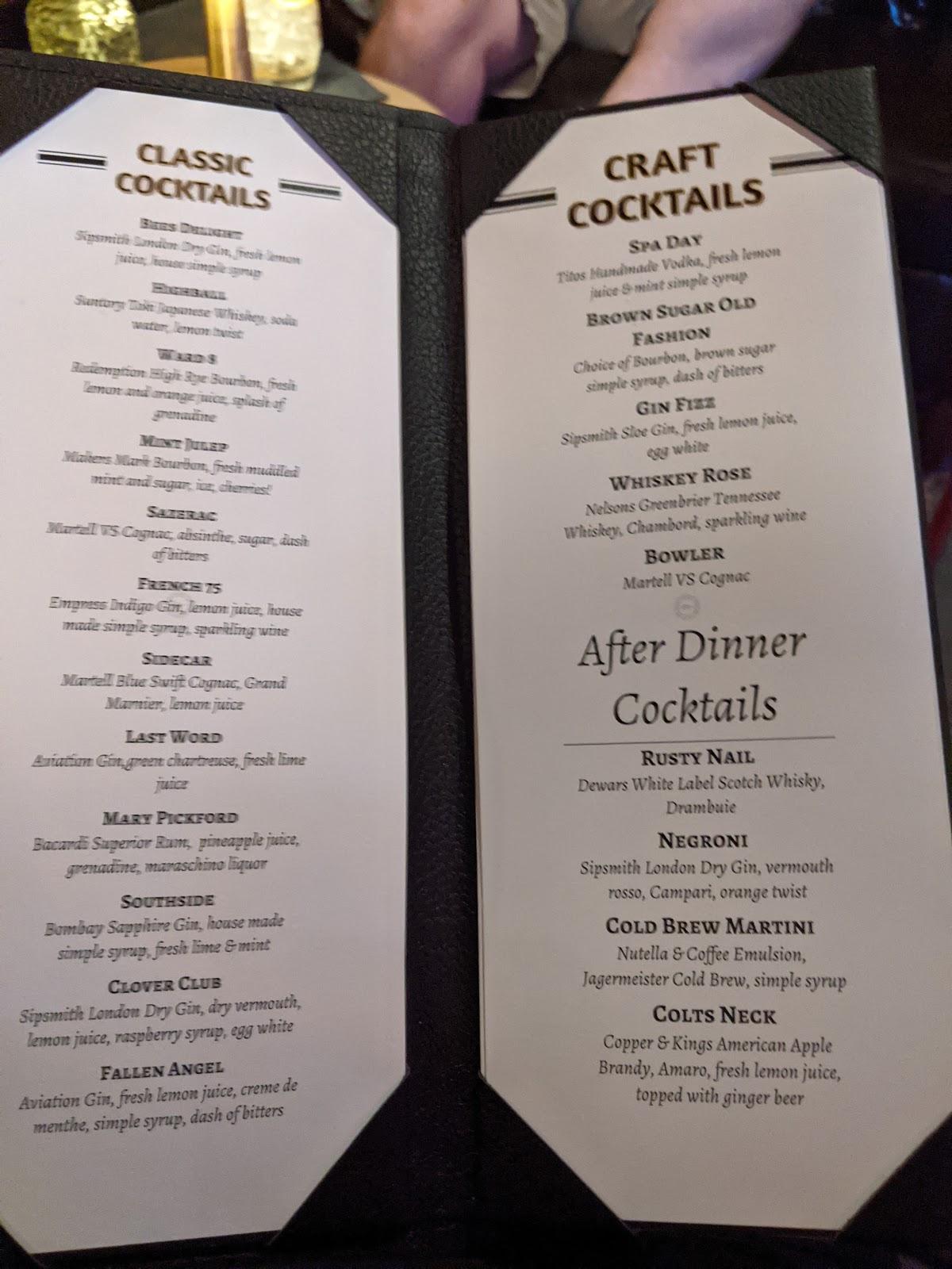 Menu at The Social Cocktail Lounge pub & bar, Winter Haven