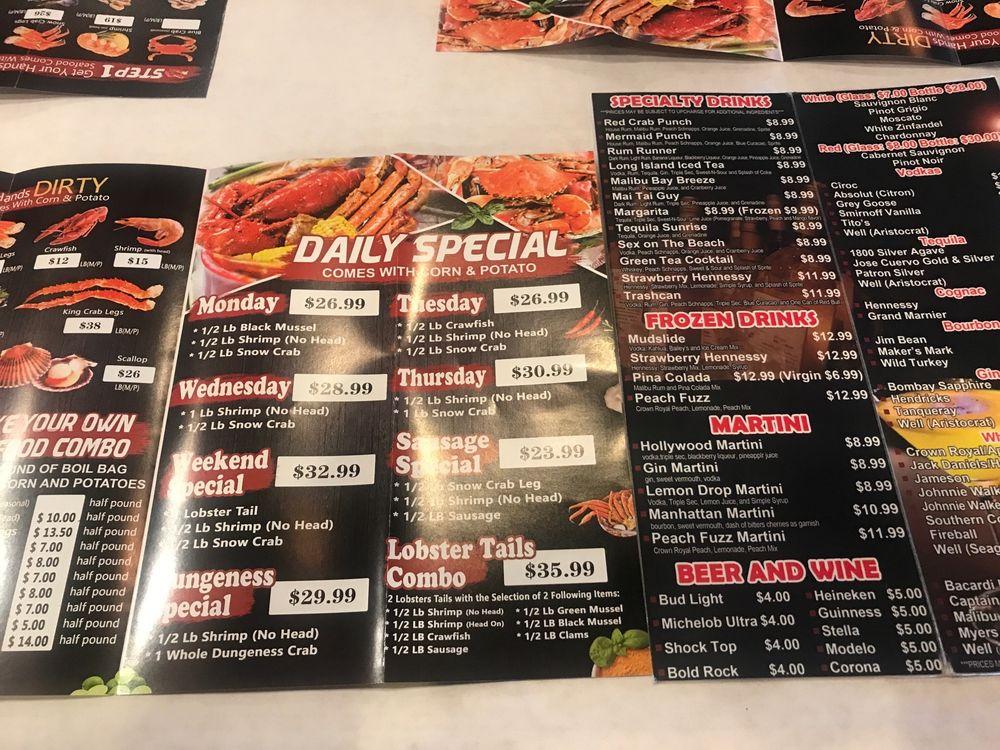 Menu at Red Crab-HAMPTON restaurant, Hampton