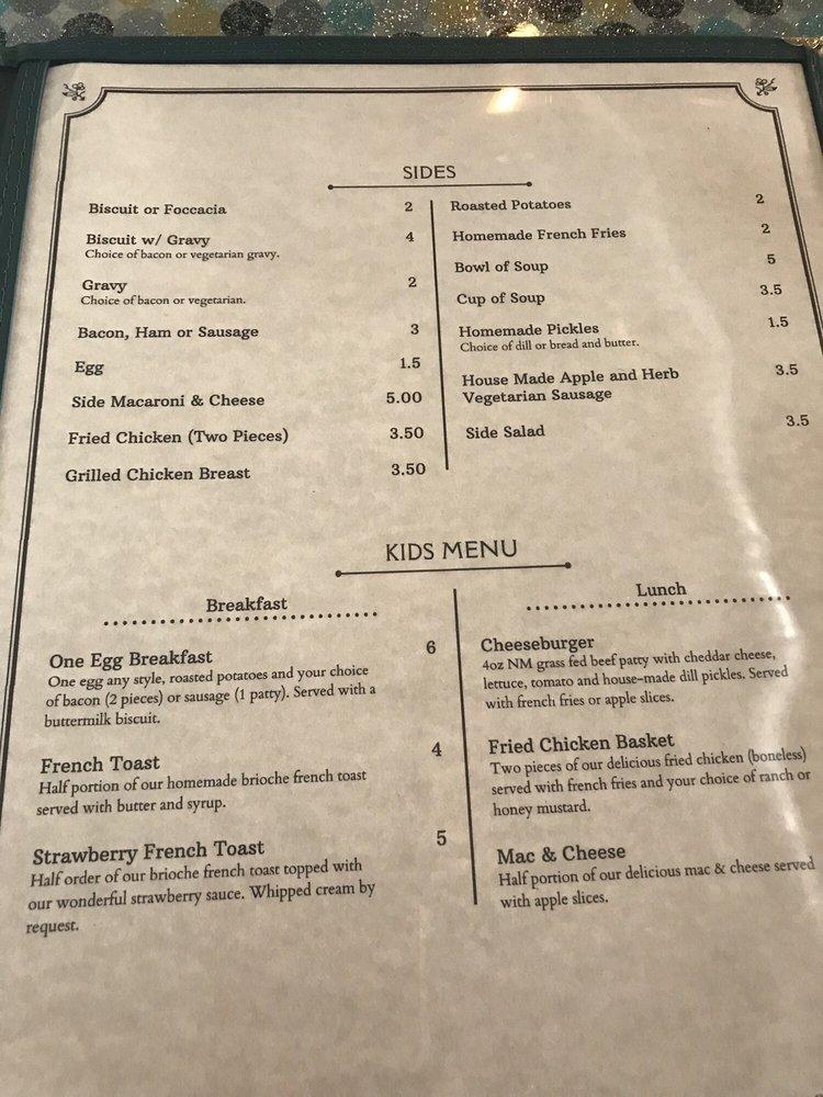 Menu at Indulgence Bakery & Cafe, Las Cruces
