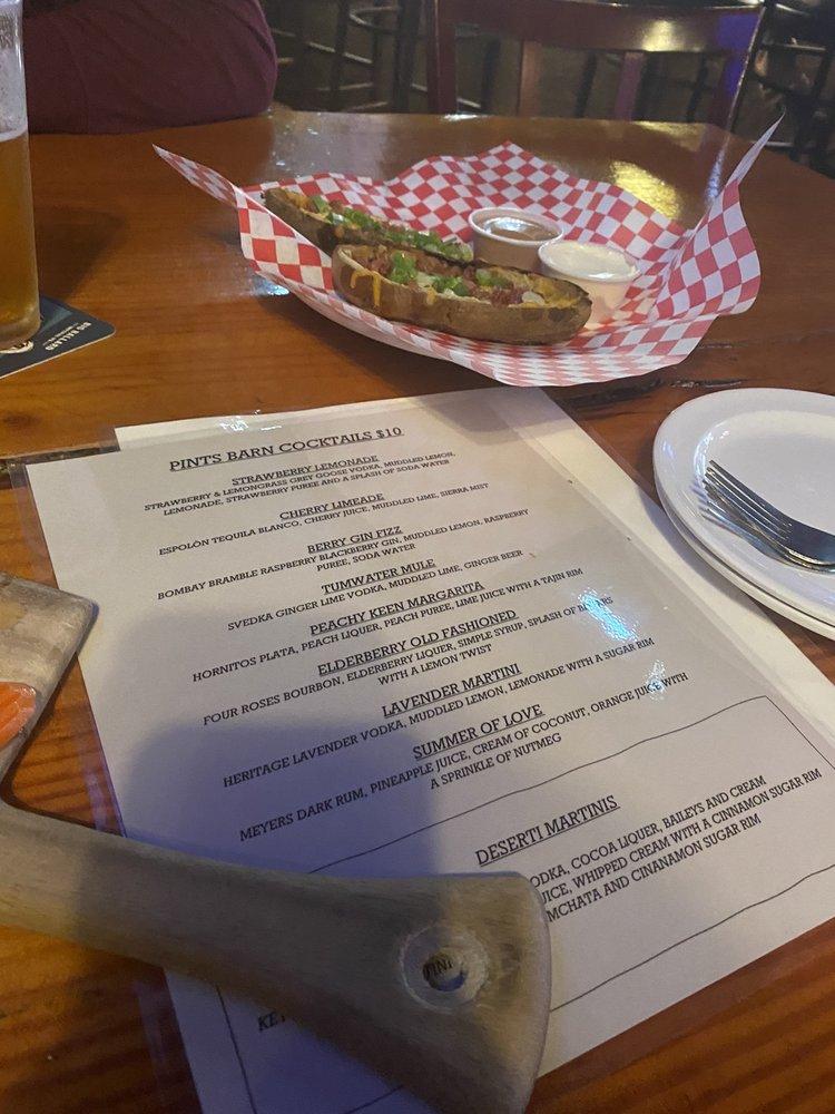 Menu at Pints Barn, Tumwater, 114 E St SW