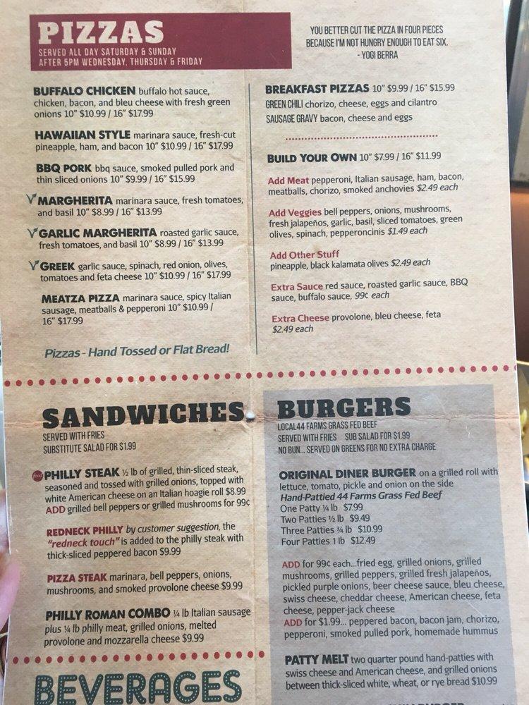 Menu at Hullabaloo Diner restaurant, College Station, Farm to Market Rd ...